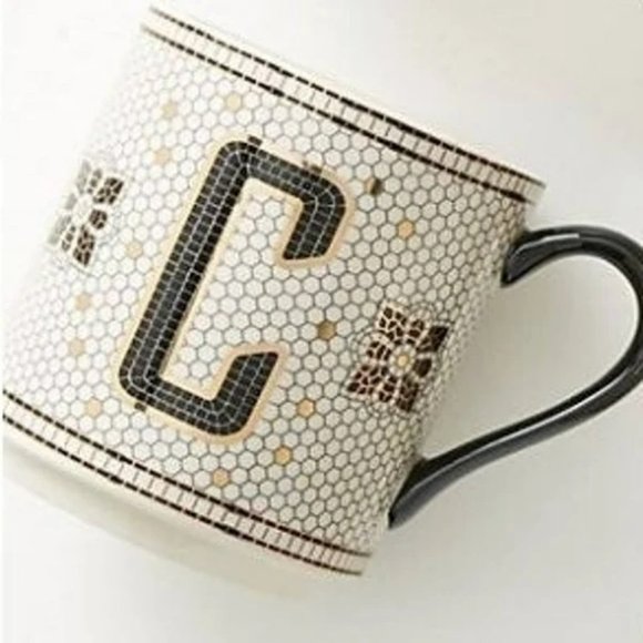 Anthropologie | Dining | Nib Anthropologie Tiled Margot Monogram Letter ...
